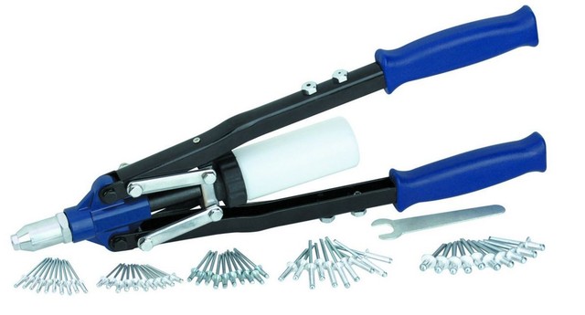 5-IN-1, EXTRA LARGE 17-1/2" LONG HANDLE HEAVY DUTY HAND POP RIVET ...