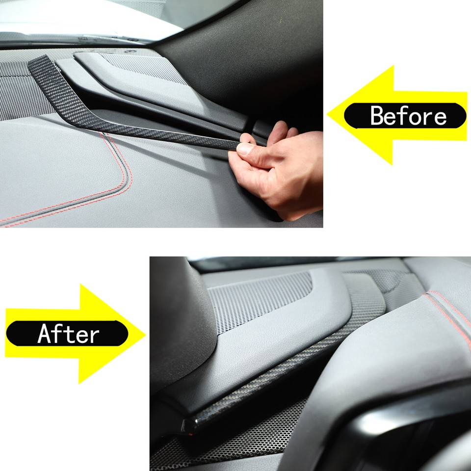 Carbon Fiber Dashboard Side Console Strip Trim For C8 Corvette Z51 Z06 ...