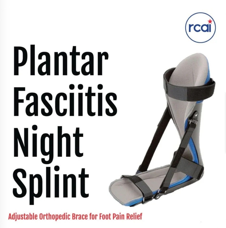 RCAI Plantar Fasciitis Night Splint LARGE Heel Pain Achilles Tendon ...