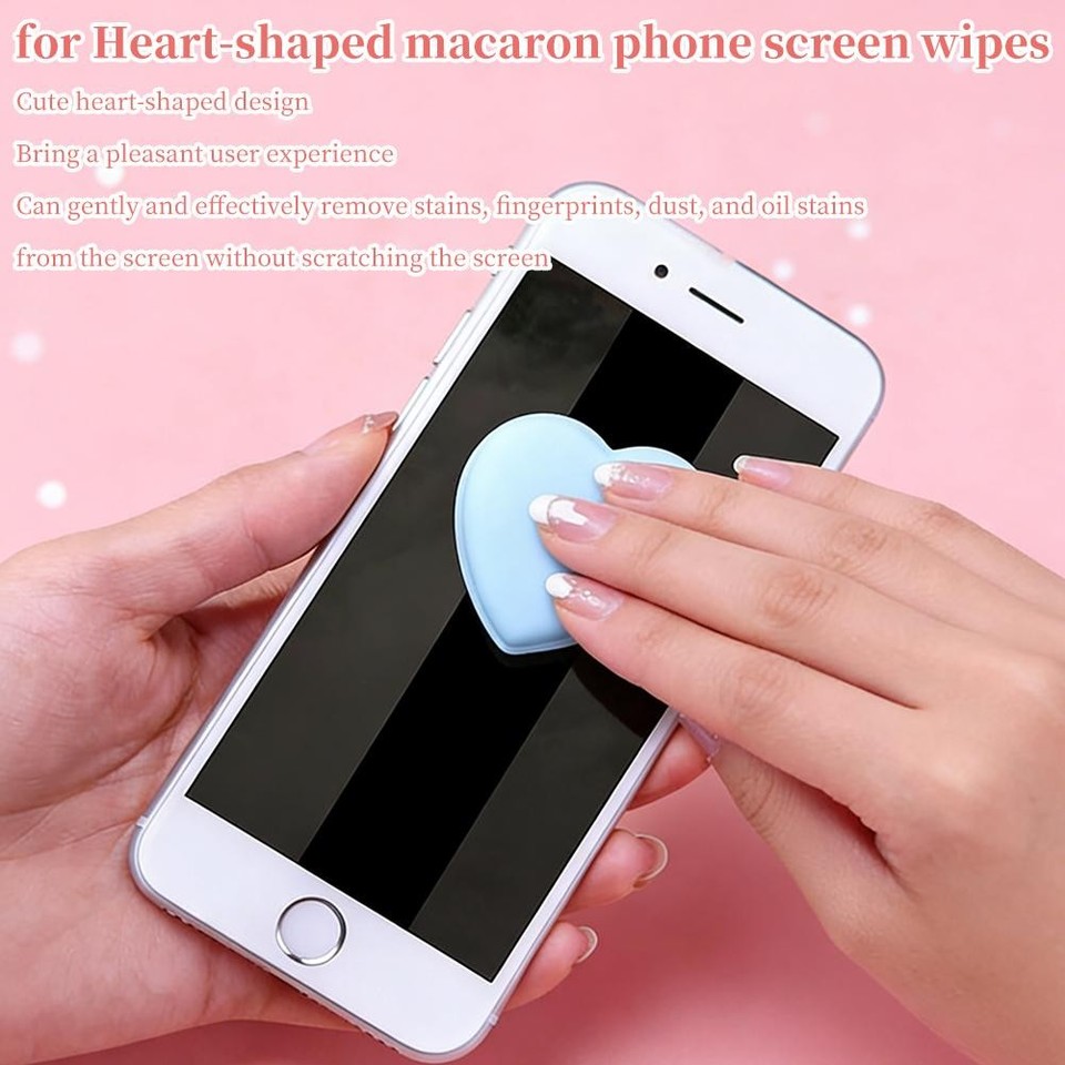 Heart Shaped Screen Cleaner Cell Phone Wipes for Laptops and Phones ...