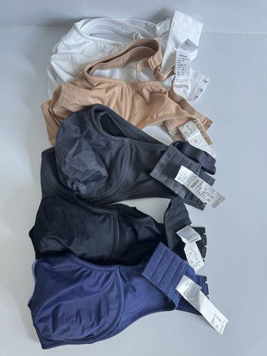 Lot 5 Rosa Faia Twin Underwire Bra Full Coverage Supportive Non-Padded ...