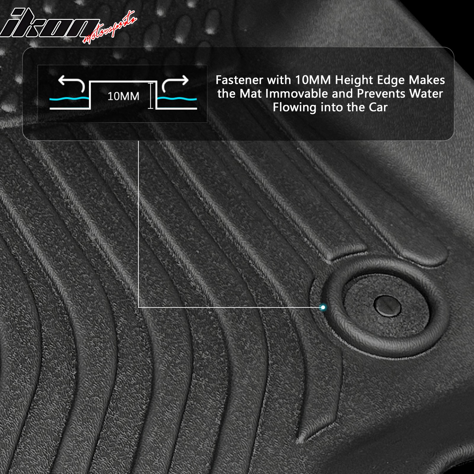 Fits 17-23 Chevrolet Bolt EV 3D Car Floor Mats 1st 2nd Row Heavy Duty ...