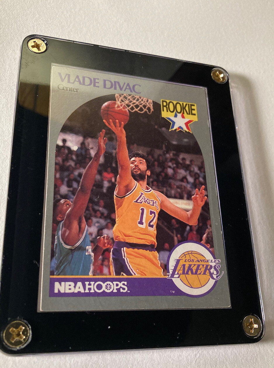 Vlade Divac Rookie Card #154 NBA Hoops LA Lakers With Ultra Pro Case ...
