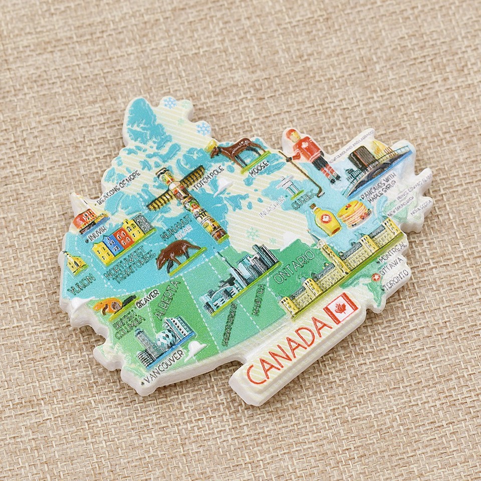 Vintage 3D Resin Souvenir Fridge Magnet Countries Refrigerator Sticker ...