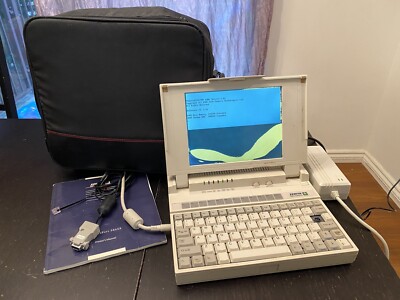Zenith Data Systems 386 Laptop Portable W Case, Manual, Receipt & Cable ...