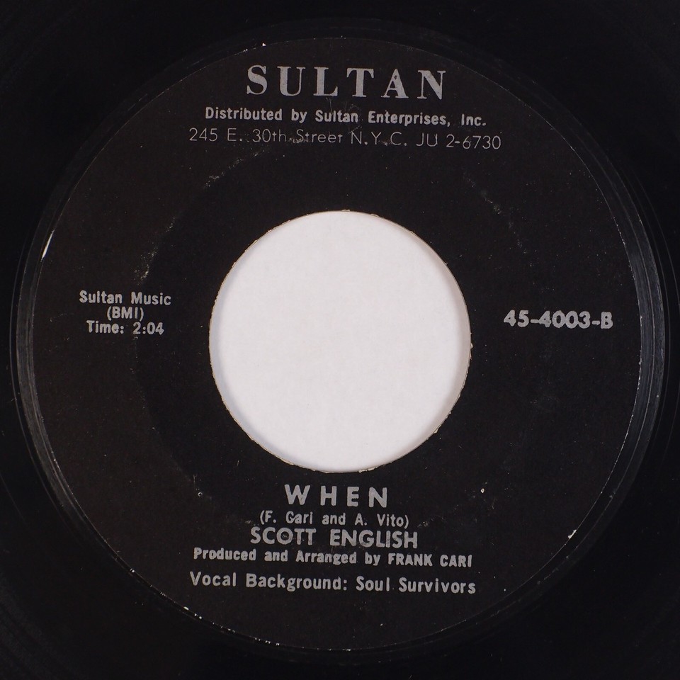SCOTT ENGLISH: High on A Hill US SULTAN ’64 Rock Doo Wop 45 Orig | eBay
