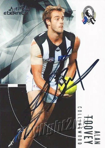 Signed 2012 COLLINGWOOD MAGPIES AFL Card ALAN TOOVEY | eBay