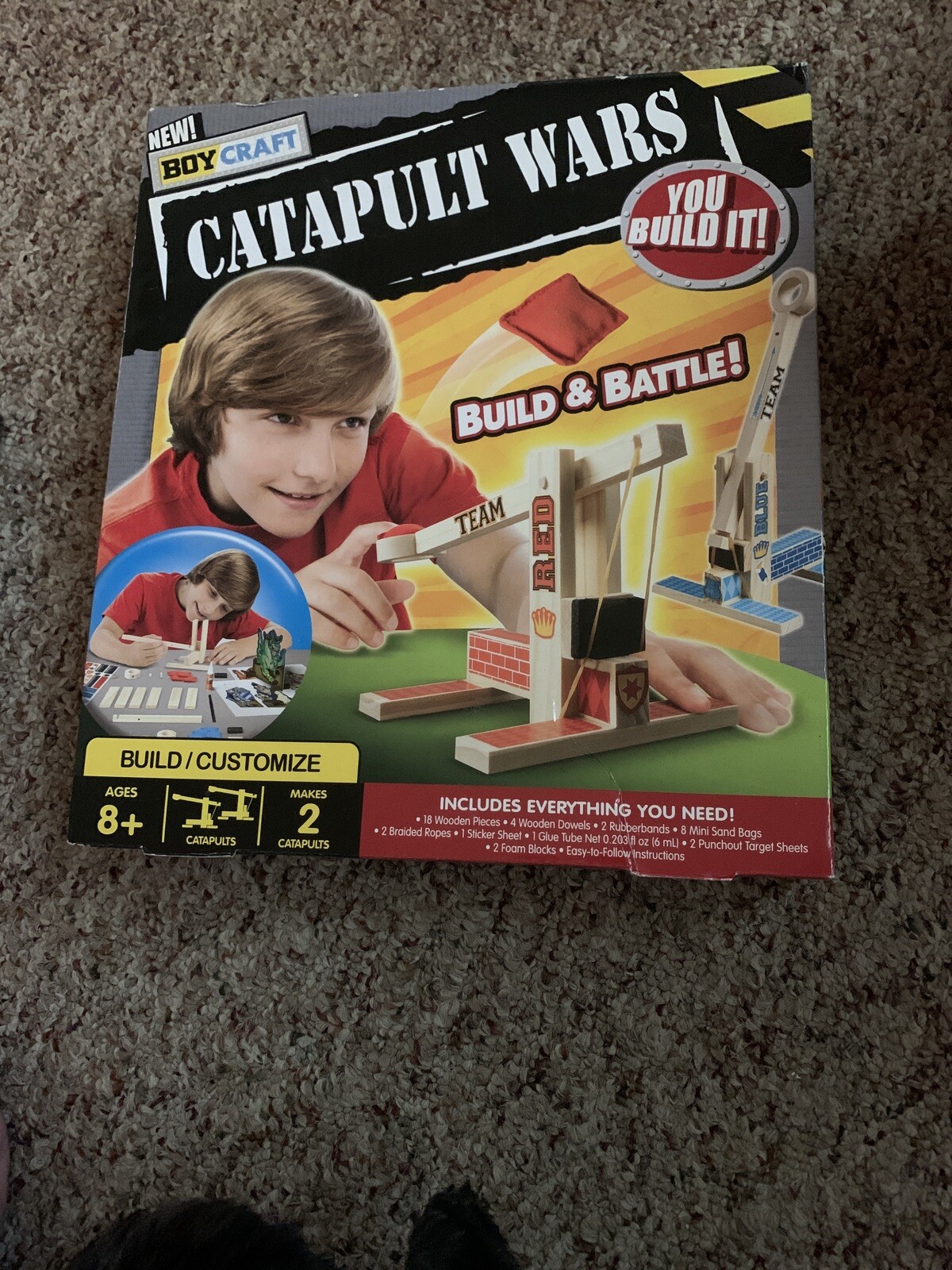 Boy Craft Catapult Wars Build and Battle Kit with 2 Catapults Wood ...