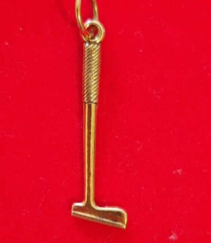 NEW 9ct Yellow Gold Golf Club Pendant 375 Charm 3D 9K Sport Putt Drive ...