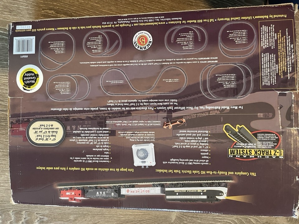 Bachmann Trains Thoroughbred HO Scale Train Set- Tracks And Train Cars ...