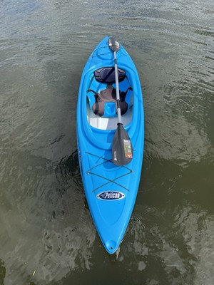 10 ft Pelican Trailblazer 100 NXT Solo Single Sit In Kayak USED - BLUE ...