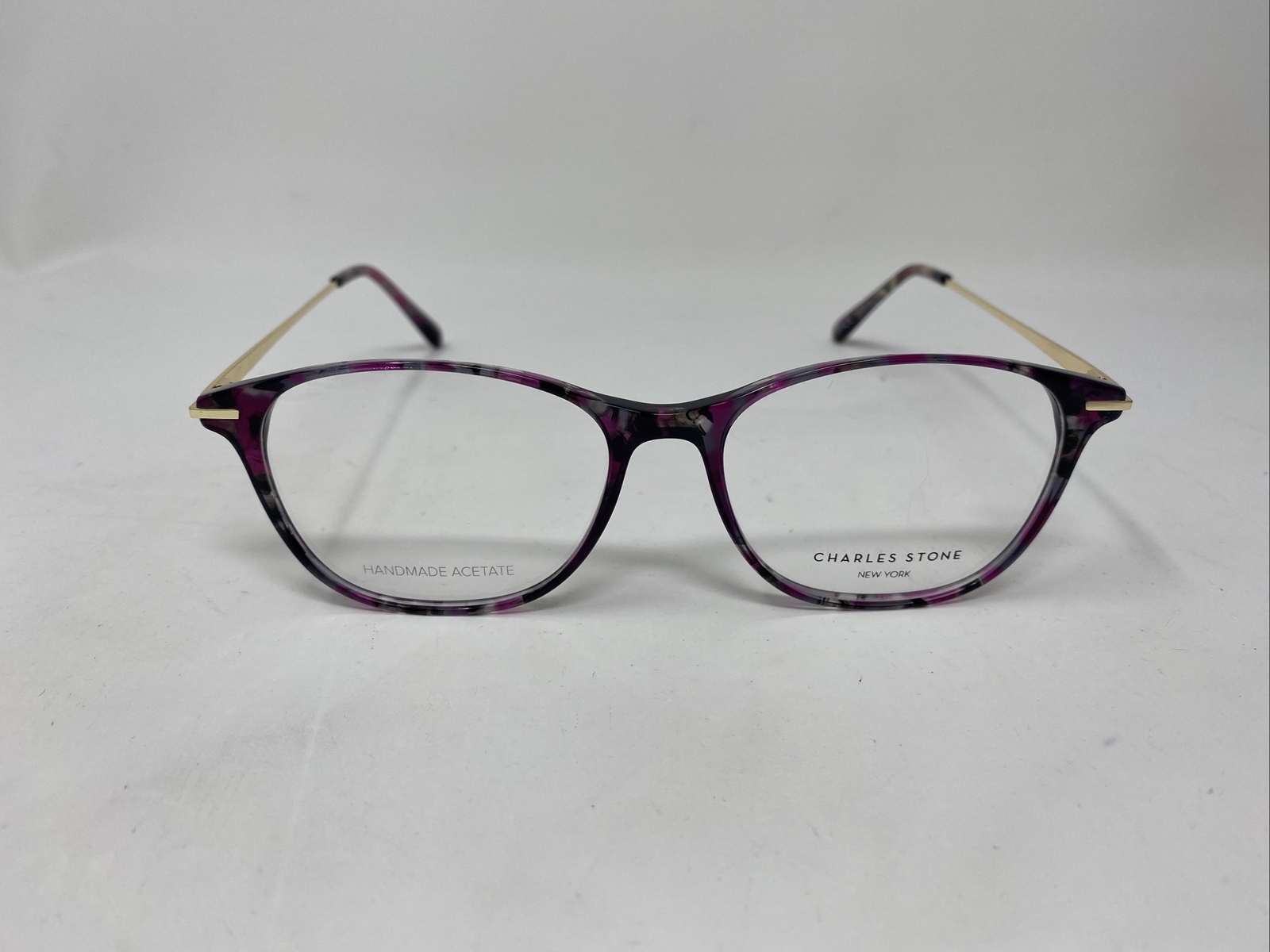 CHARLES STONE NY 30092 51/16/140 C1 PURPLE GOLD EYEGLASSES FRAME T167 ...