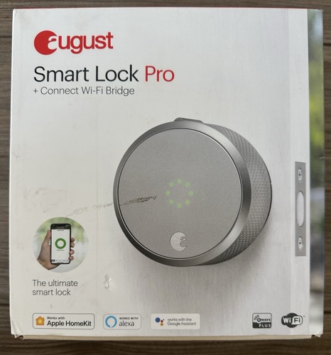 August Smart Lock Pro 3rd Gen Bluetooth Z-Wave Plus ASL-03 - Silver ...
