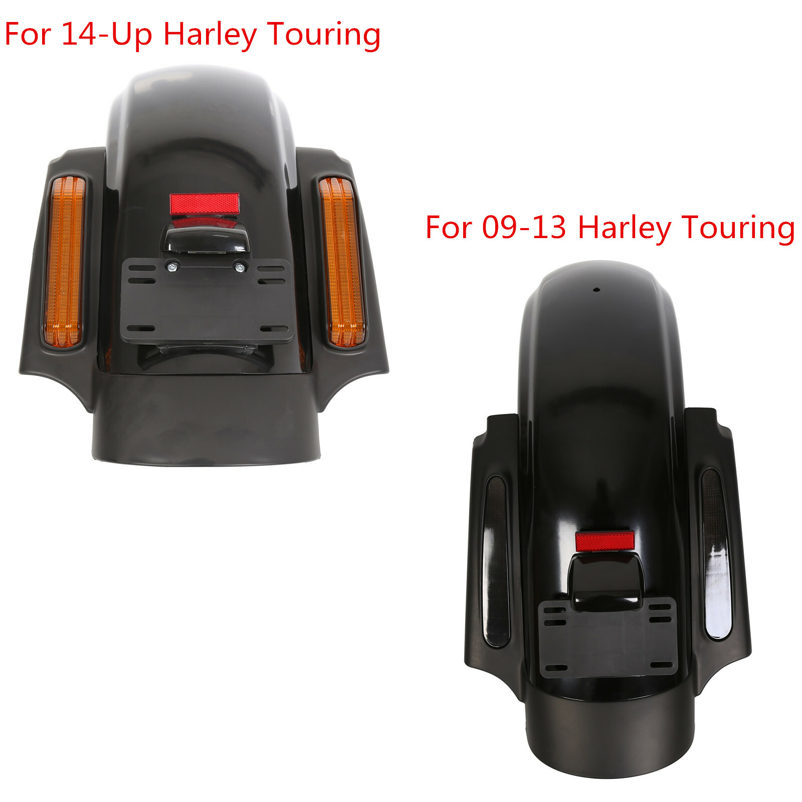 CVO Style LED Rear Fender System Hard Saddlebags For 09-21 Harley ...