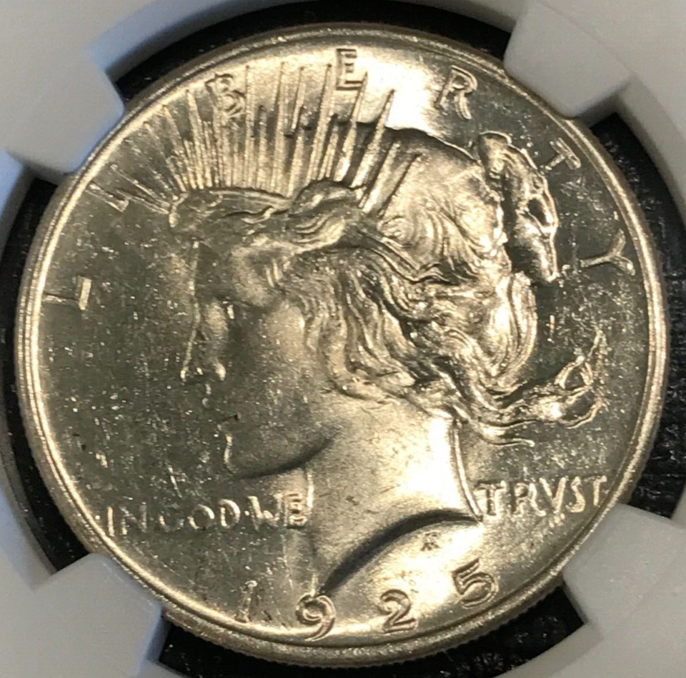 NGC 1925 P MS62 PEACE SILVER DOLLAR COIN-STRONG DETAILS-MAR177 | eBay