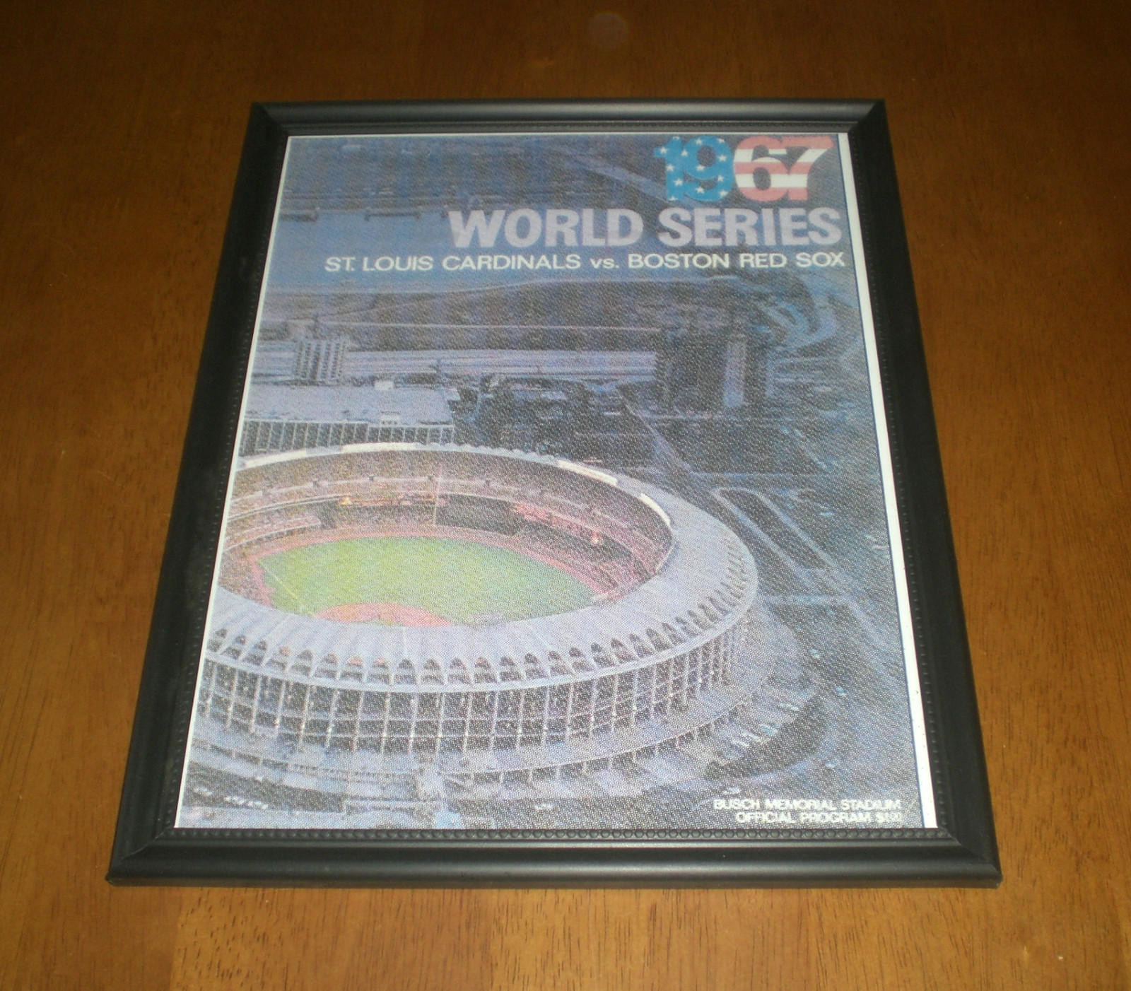 1967 ST. LOUIS CARDINALS vs BOSTON RED SOX FRAMED WORLD SERIES PROGRAM ...