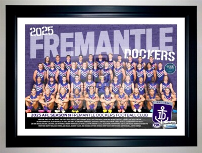 2025 FREMANTLE DOCKERS FULL SQUAD AFL TEAM POSTER - PRINT ONLY OR ...