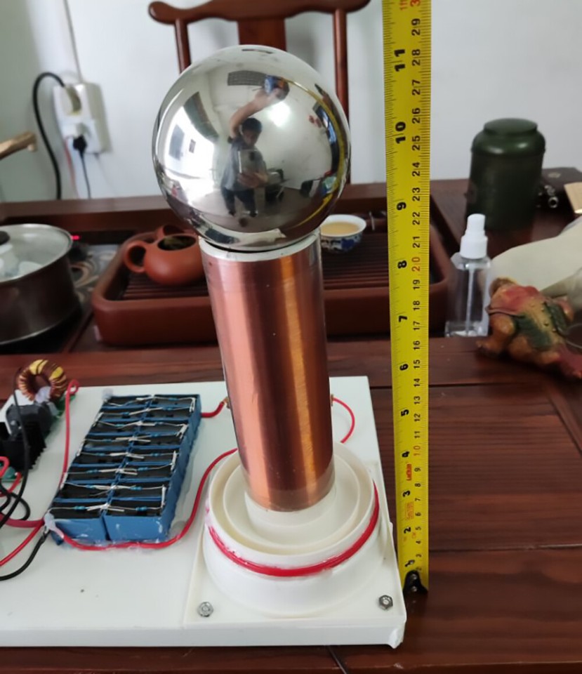 Mini Spark Gap Tesla Coil Artificial Lightning Scientific Experiment12V ...