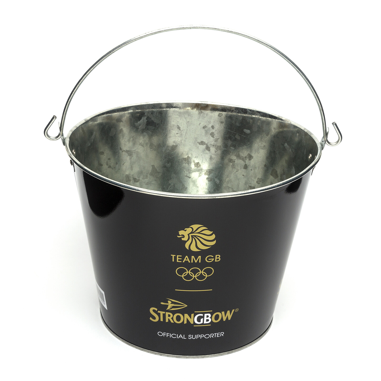Strongbow Black Metal Ice Bucket Party Drink Holder Cooler Home Bar Pub ...