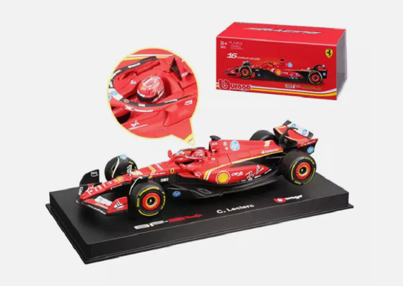 BBURAGO 1:43 2024 FERRARI F1 SF24 #16 Charles Leclerc Model CAR with ...