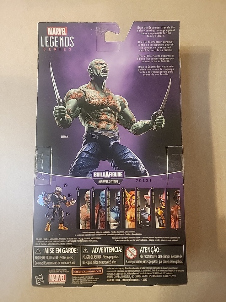 Marvel Legends Drax Figure Guardians Of The Galaxy Vol 2 Titus BAF Wave ...