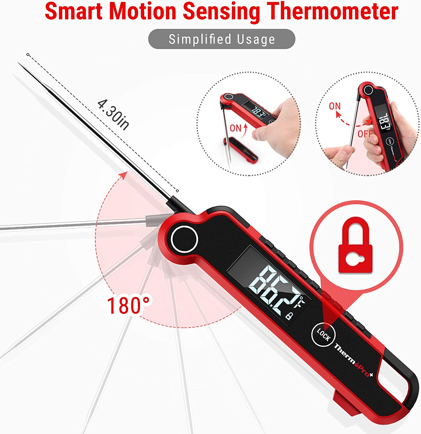 TP620 Digital Instant Read Meat Thermometer Used by Professional Chefs ...