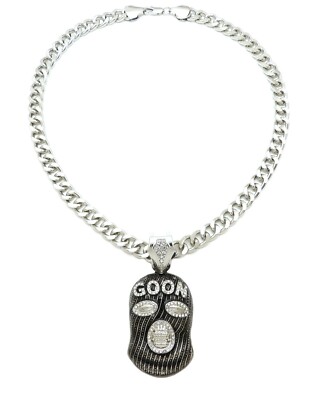 NEW ICE BLING GOON MASK PENDANT WITH 10mm 20" CUBAN CHAIN | eBay