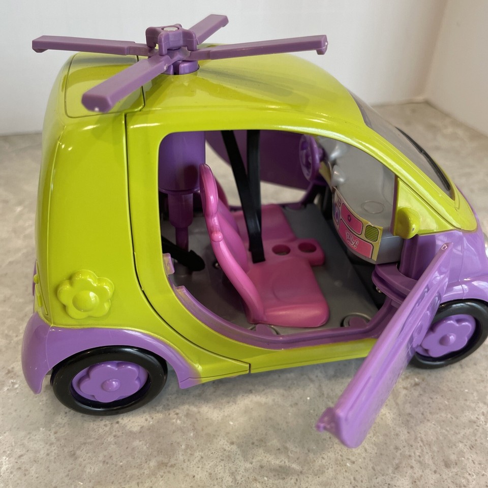 Polly Pocket Heli-car-pter Car Vehicle Fashions 2004 Mattel Helicopter ...
