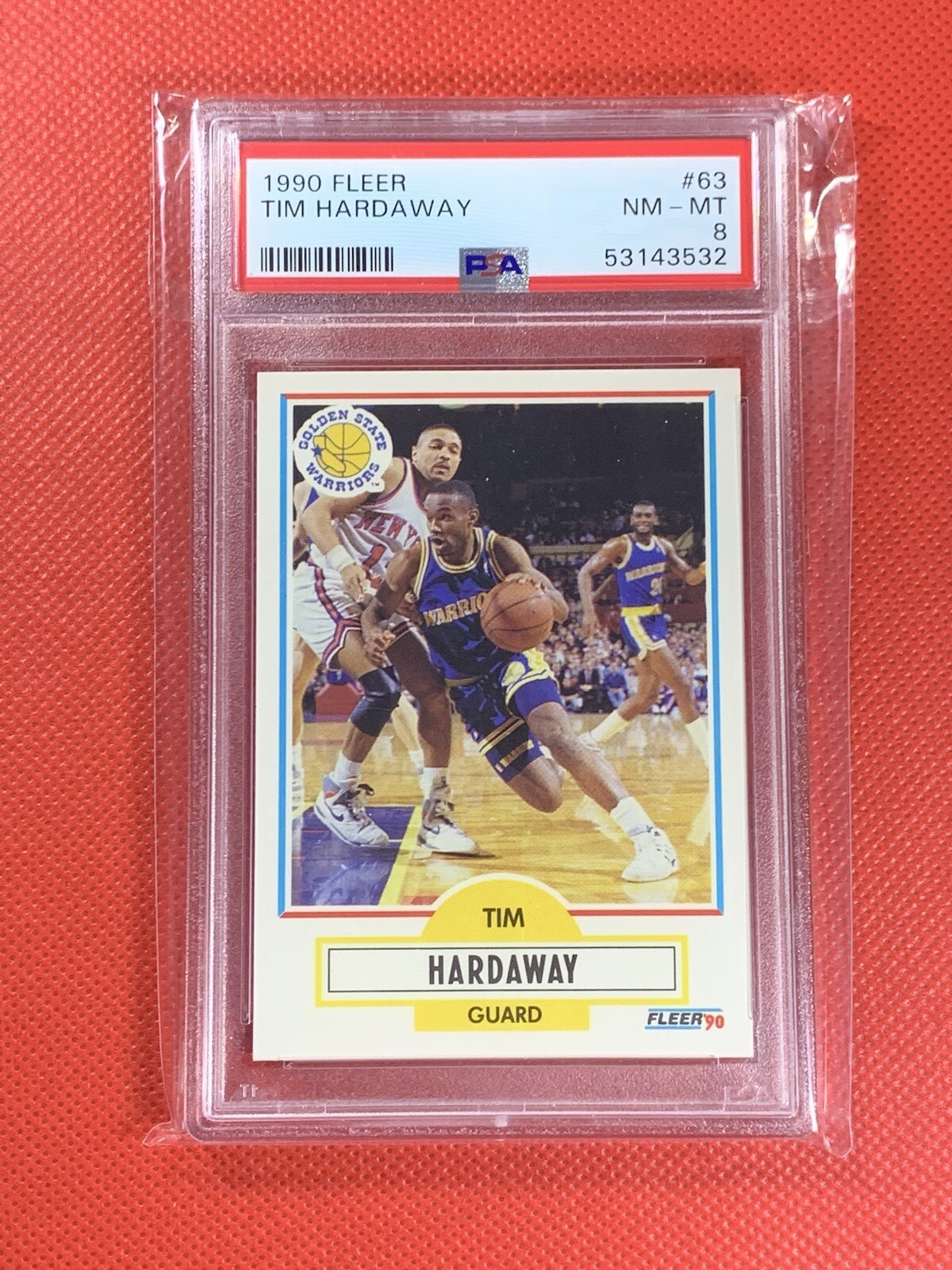 1990 Fleer Warriors Tim Hardaway Rookie RC Card #63 PSA 8 NM-MT HOF | eBay
