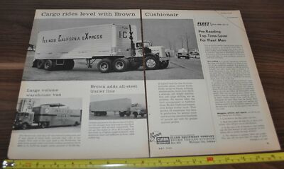 1958 Brown Trailer Truck Ad ICX Illinois California Expres Allied Van ...