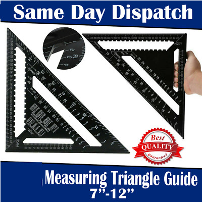 7"/12" Roofing Speed Square Aluminium Rafter Angle Measuring Triangle ...