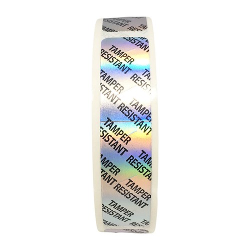 Silver Tamper Resistant Evident Labels | 0.75" x 3.5" Inch Rectangle ...