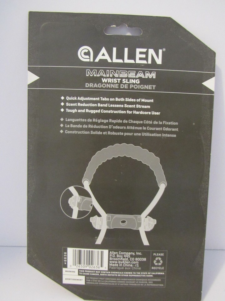 Allen MainBeam Bow Wrist Sling Quick Adjust Tabs 6636 26509026365| eBay
