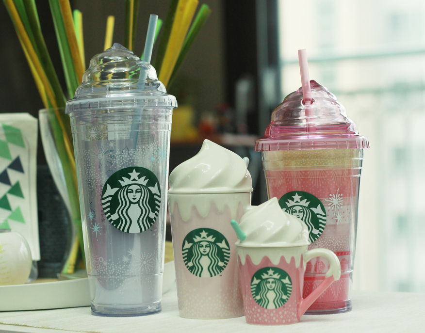 Only Korea Starbucks 2015 Summer Coastar 2ea and Muddler 2ea 1set Logo Ice&Pink | eBay