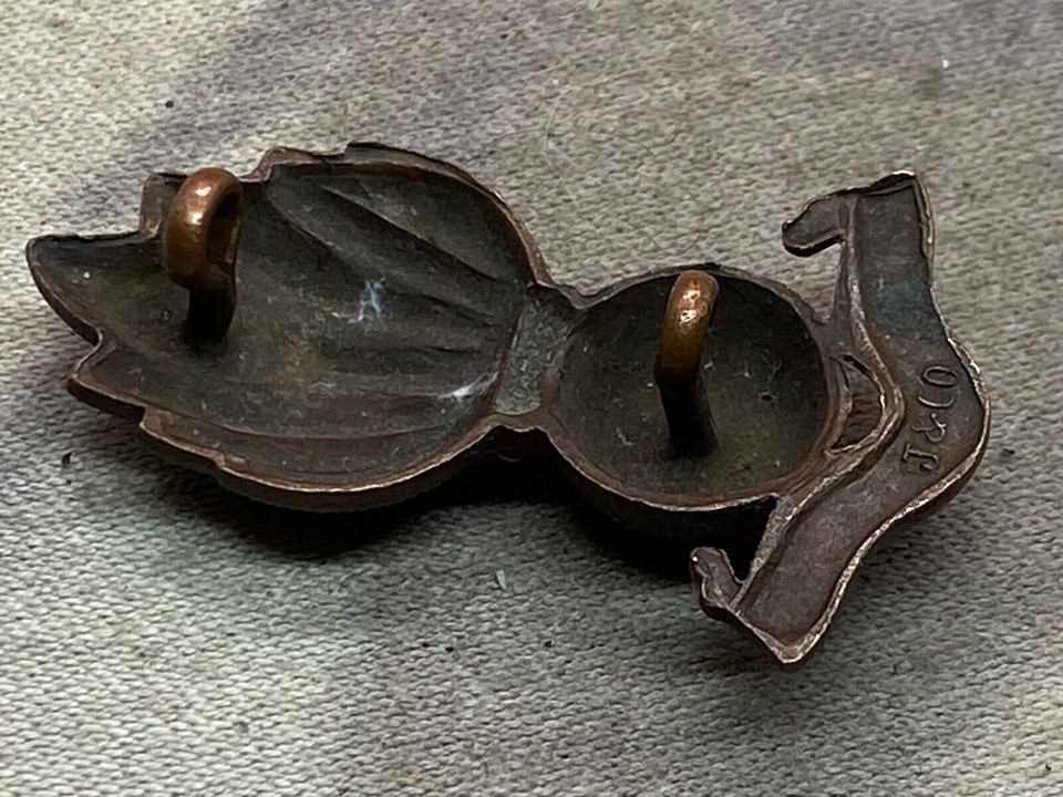 Original WW1 / WW2 British Army Artillery Officer's Bronze Cap / Collar ...