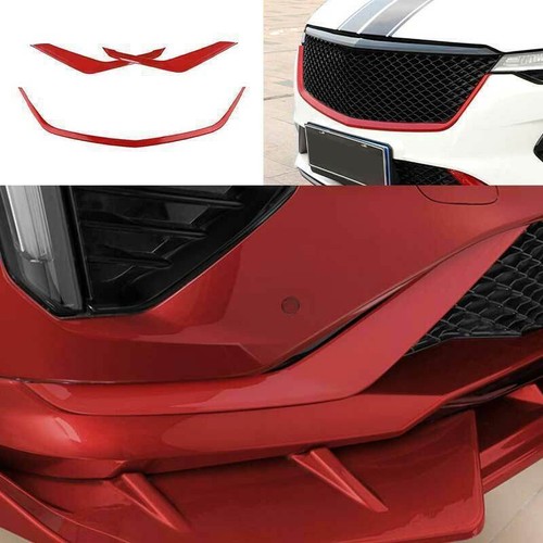 For Cadillac CT4 2020-2023 Glossy Red Front Bumper Grille Spoiler ...
