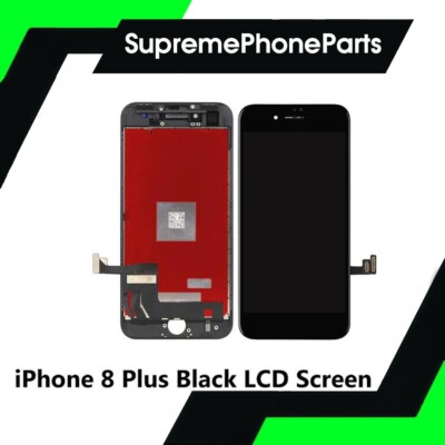 For iPhone 8 Plus Black LCD Replacement Screen Touch Digitizer Display ...