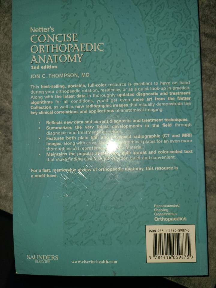 Netter's Concise Orthopaedic Anatomy 2nd Edition- Brand New | eBay