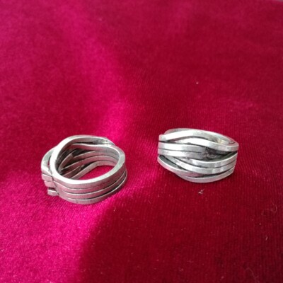 National wind classical tribal Chinese pure handmade Miao silver ring ...