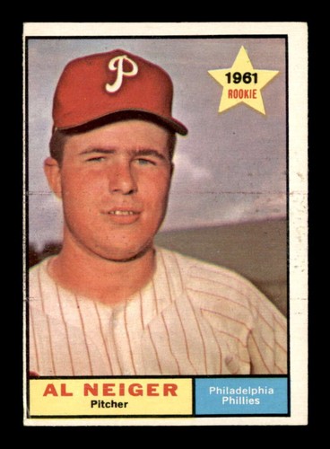 1961 Topps #202 Al Neiger RC VG/VGEX X2941880 | eBay
