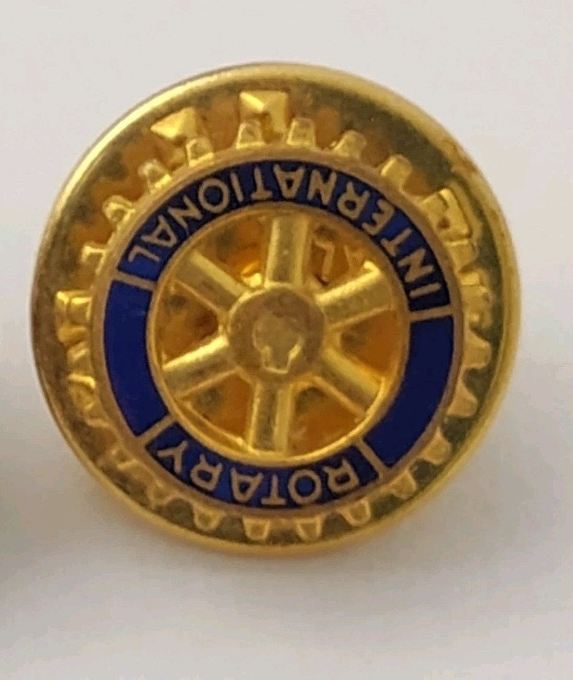 Vintage Rotary Club International Logo Enamel Pin Gold Tone Wheel | eBay