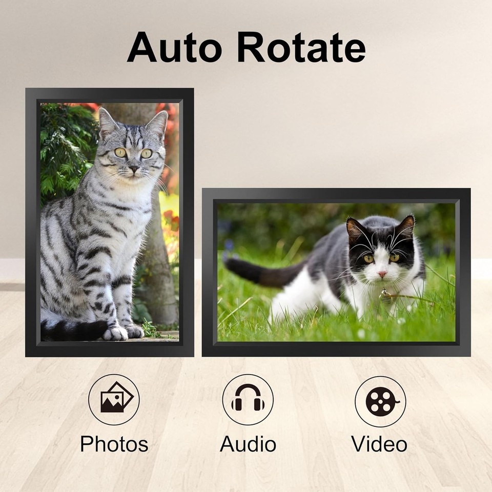 15.6 Inch WiFi Digital Photo Frame, 1366x768 HD IPS Touch Screen 15 ...