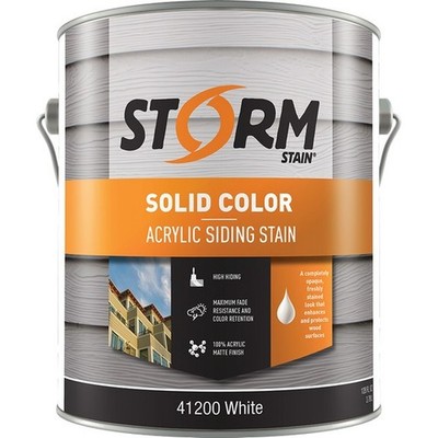 Storm 41200-1 1gal Solid Color Acrylic Siding Stain White 250 VOC | eBay