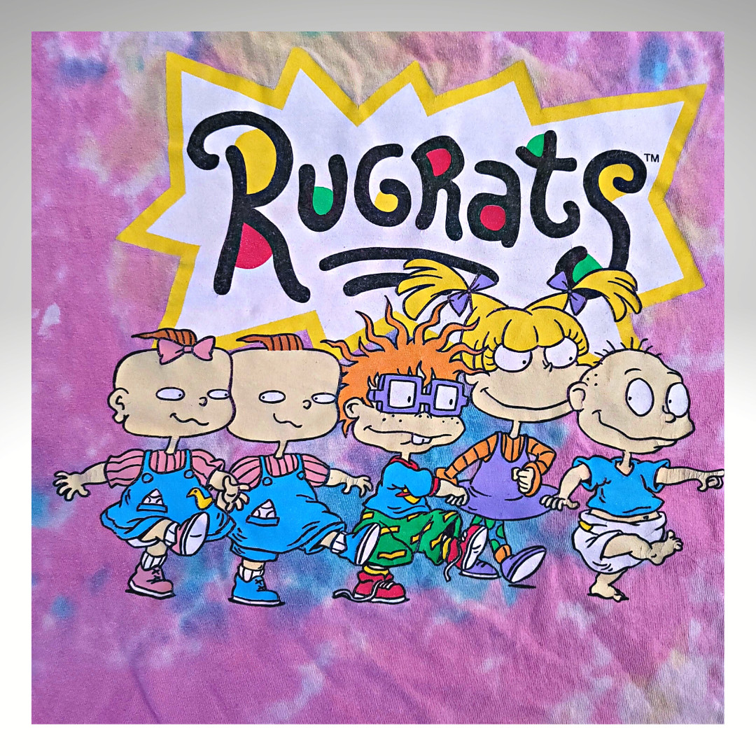 Vintage Rugrats Nickelodeon Pink Tie Dye T Shirt Size… - Gem