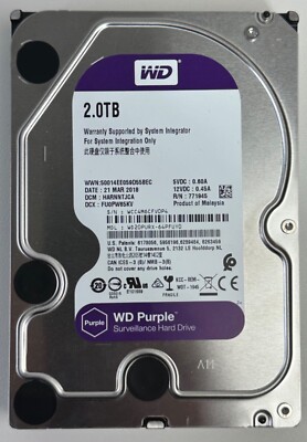 Western Digital WD Purple WD20PURX-64PFUY0 HARNNTJCA 2018 2TB SATA 3.5 ...