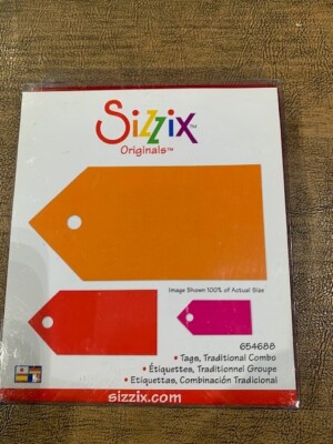 SIZZIX ORIGINALS, TAGS, TRADITIONAL COMBO LARGE CUTTING DIE, #654688 ...