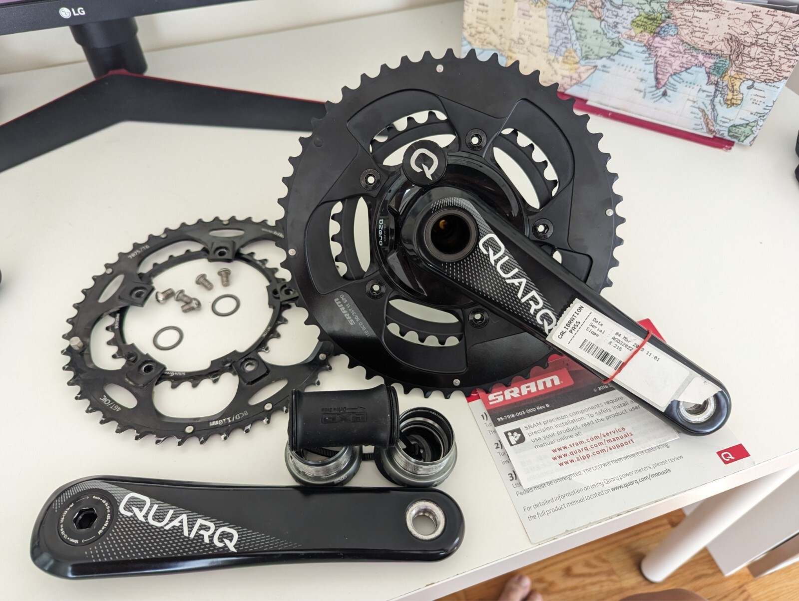 SRAM Quarq DZero power meter 170mm 50/34 + 46/30 rings & GXP bottom ...