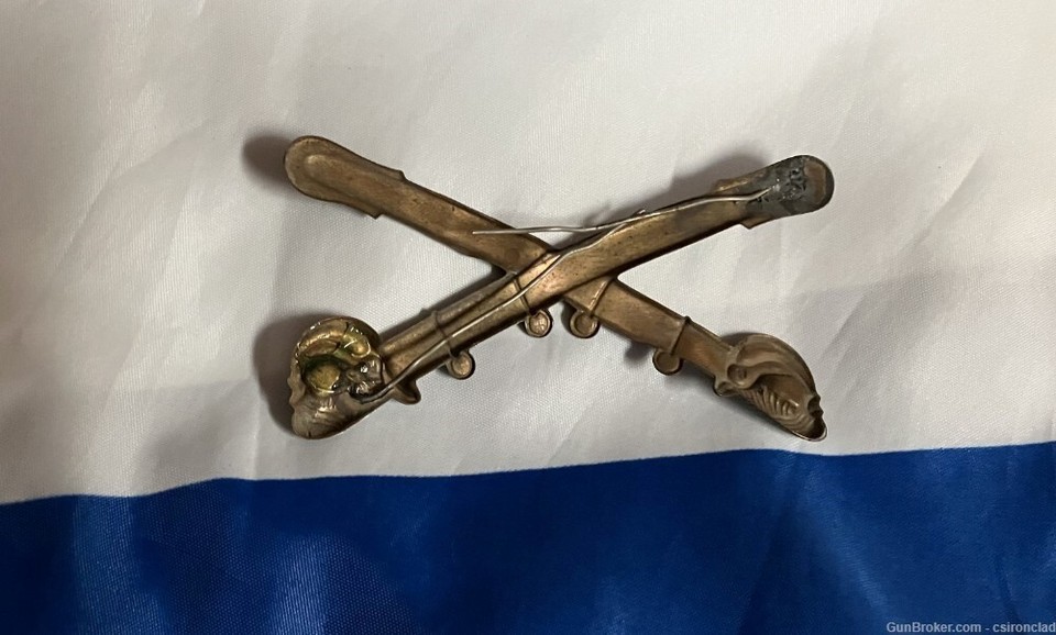 US Cavalry Crossed Sabers (Swords) hat pin insignia, Civil War original ...