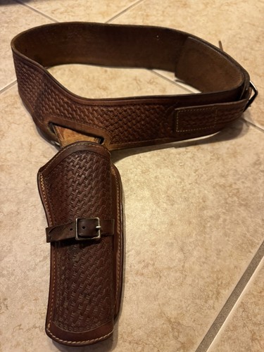 Vintage Viking Hand Made Genuine Leather Belt Holster | eBay