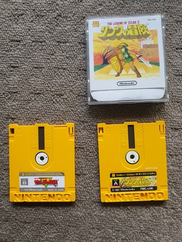 THE LEGEND OF ZELDA 1 & 2 Set NES Nintendo Famicom Disk System Box ...